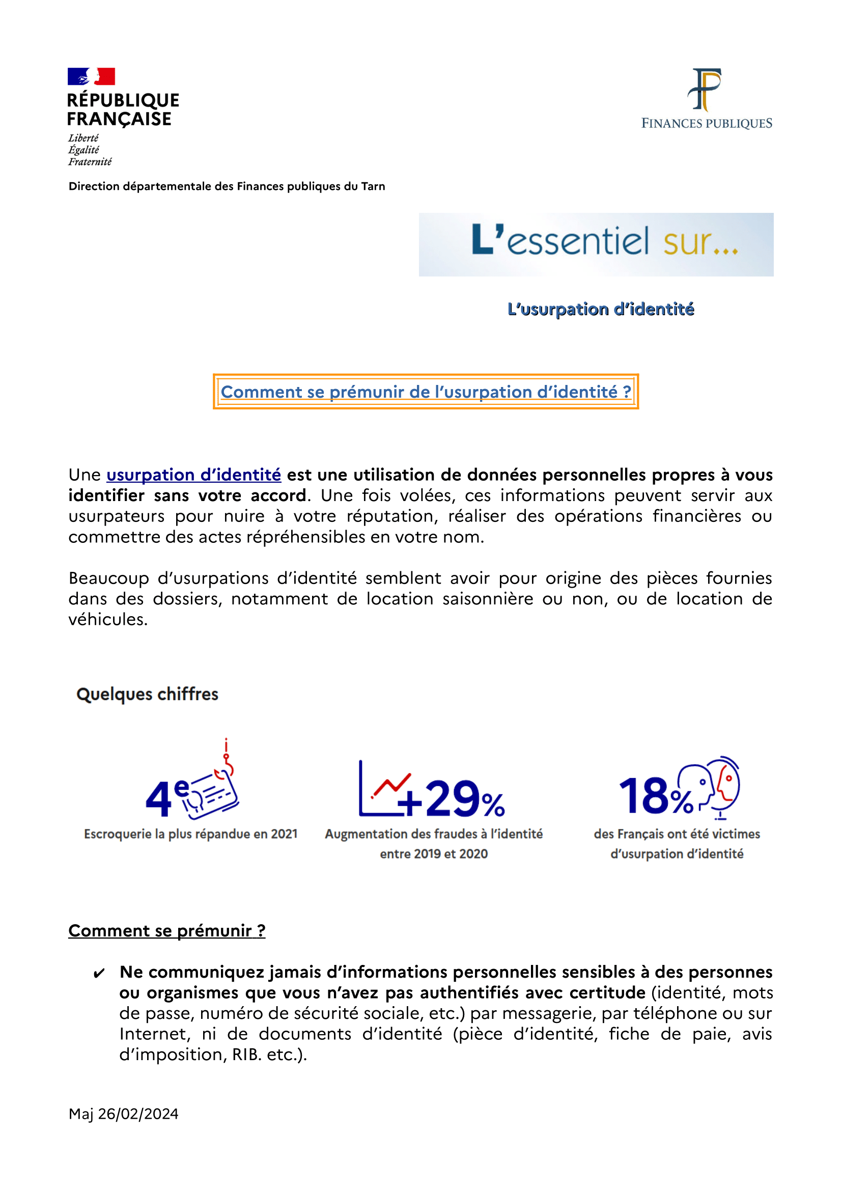 Usurpation d'identité